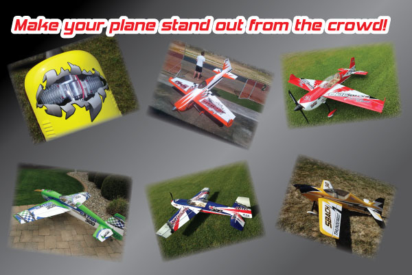RC Decals, Radio Controlled Model Airplane Graphics - B and E Graphix